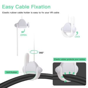 NexiGo [Pro Version] VR Cable Management System, Ceiling Hooks with Retractable Carabiner, Pulley System for PSVR2/Quest/Rift S/Valve Index/HTC Vive/Vive Pro/HP Reverb G2/ VR Accessories[6 Packs]