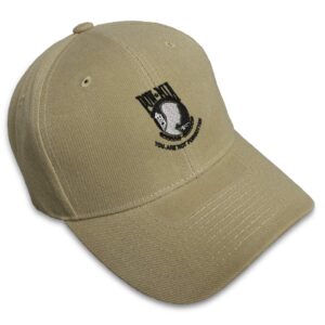 speedy pros baseball cap pow mia embroidery typography & symbols acrylic hats for men women strap closure khaki