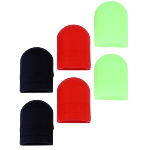 besportble 6 pairs bicycle brake lever grip protector cover silicone anti-slip brake handle sleeve tip cover bike accessories for mountain road bike cycling (mixed color)