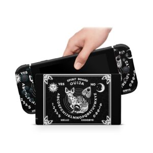 zoomhitskins compatible with switch skin cover ouija board fox black white 3m vinyl decal sticker wrap, made in the usa