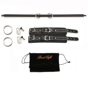 exreizst black spreader bar kit with 2 adjustable black straps aid traning set