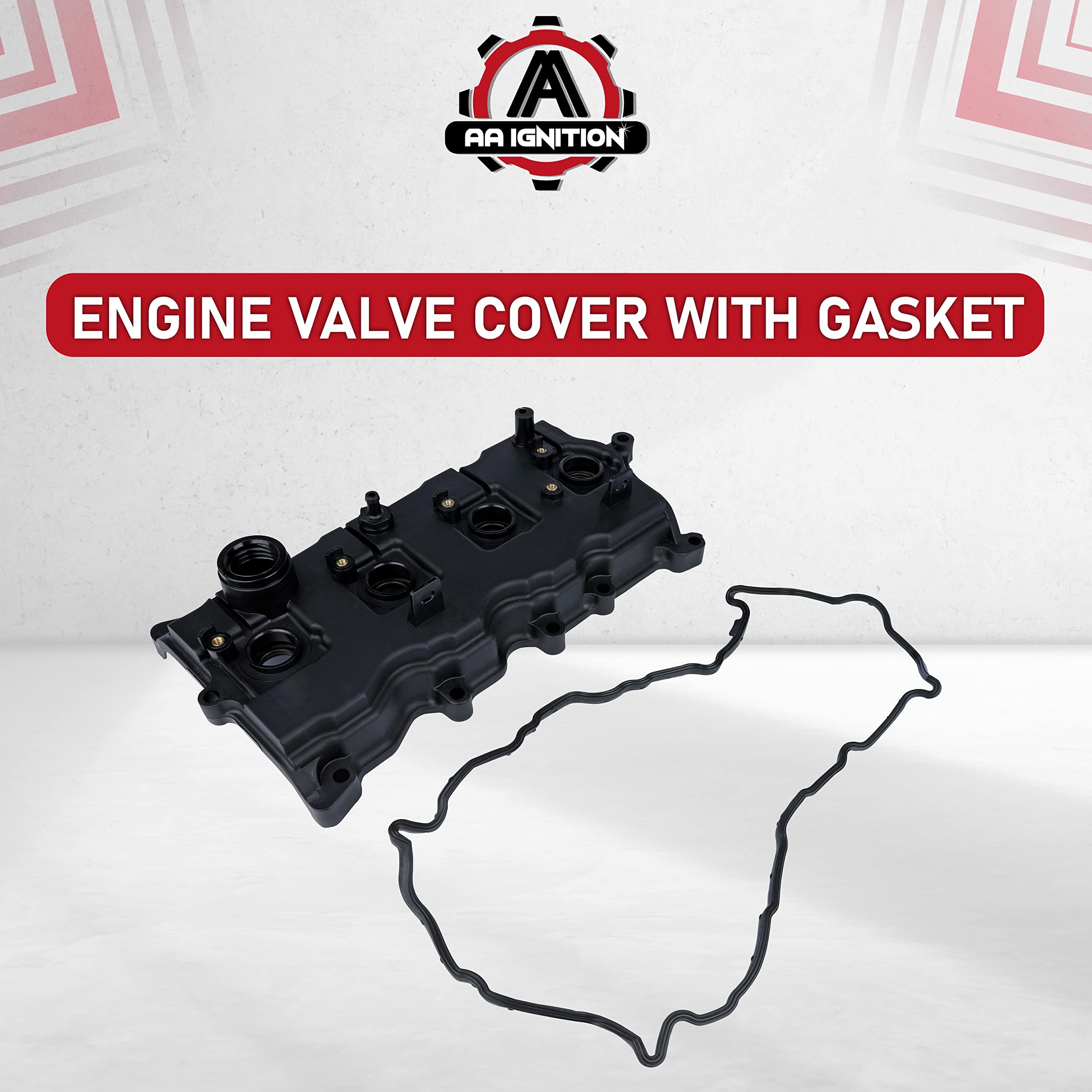 Replacement Engine Valve Cover with Gasket - Compatible with Nissan Altima 2.5L 2007-2012 and Sentra 2007-2012 - Replaces 13264JA00A, 13270JA00A, CNVG-D1230 - Rocker, Camshaft Covers