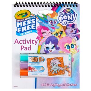 crayola my little pony color wonder activity pad, 16 mess free coloring pages, toddler travel activity, my little pony gift