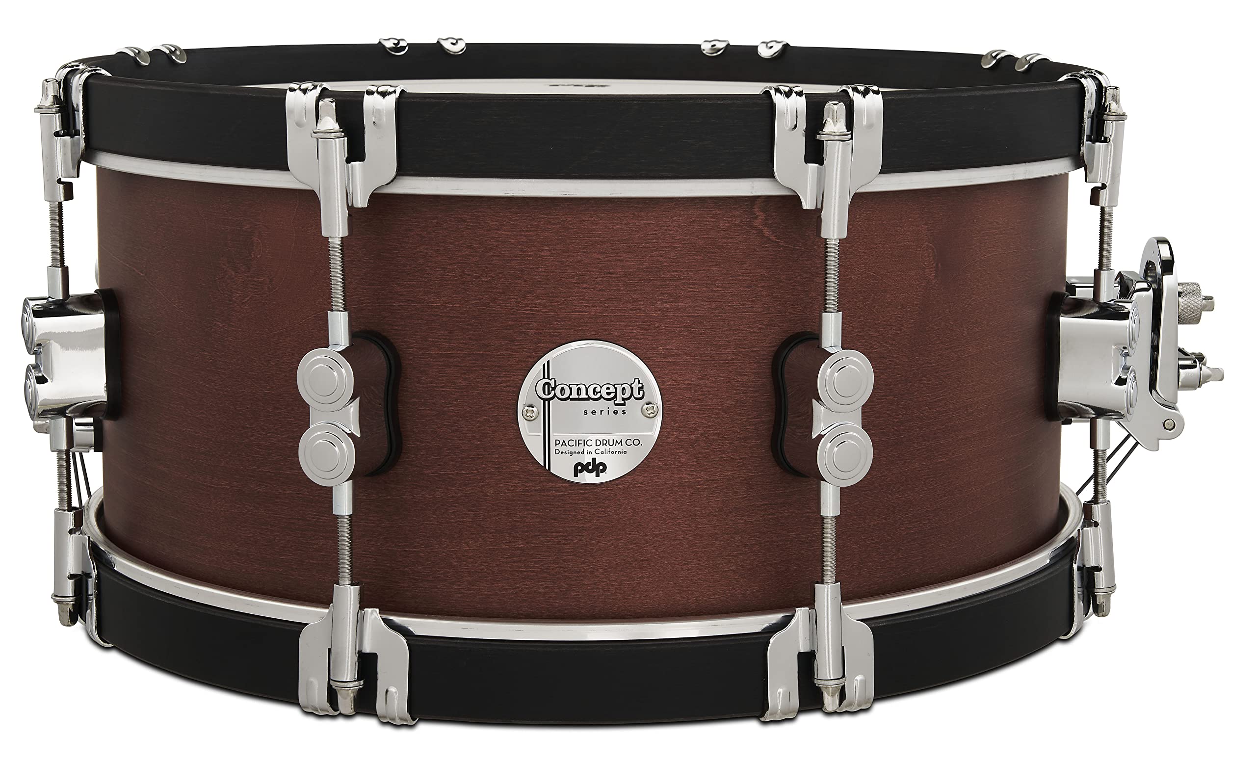 Pacific Drums & Percussion Add-Ons PDP Concept Classic, 6.5x14, Ox Blood/Ebony Hoops Snare Drum (PDCC6514SSOE)