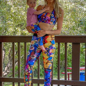 Whimsy Fit Womens Leggings Yoga Pants High Waisted Tummy Control Leggings Workout Wear Activewear - Leggings for Women Rainbow