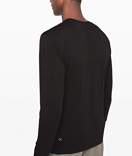 Lululemon Mens Metal Vent Tech Long Sleeve Shirt(Black, M)