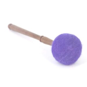 inzopo tibetan buddhism singing bowl mallet wood striker with wool felt 28cm purple