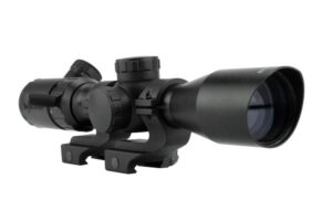 monstrum 3-9x32 rifle scope with rangefinder reticle | monstrum offset picatinny scope rings | bundle