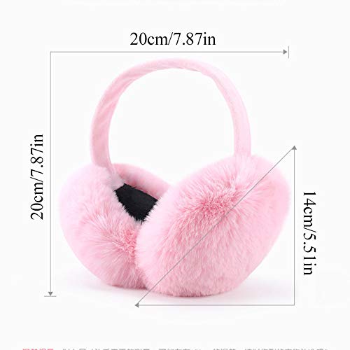 LCXSHYE Winter Ear muffs Faux Fur Warm Earmuffs Cute Foldable Outdoor Ear Warmers For Women Girls (White)