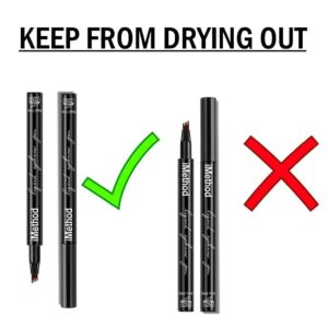 iMethod Eyebrow Pen - iMethod Eyebrow Pencil with a Micro-Fork Tip Applicator Creates Natural Looking Brows Effortlessly and Stays on All Day, Black/Brown