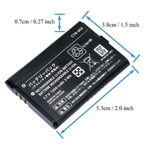 OSTENT 1300mAh 3.7V Li-ion Battery Pack Lithium-ion Rechargeable Replacement for Nintendo Switch Pro Controller