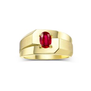 rylos oval silitaire red ruby ring - july birthstone* size 9