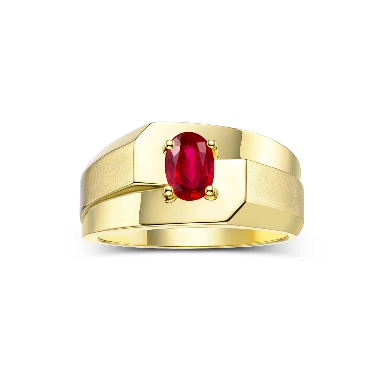 Rylos Oval Silitaire Red Ruby Ring - July Birthstone* Size 9