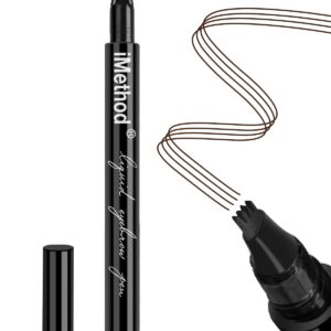 iMethod Eyebrow Pen - iMethod Eyebrow Pencil with a Micro-Fork Tip Applicator Creates Natural Looking Brows Effortlessly and Stays on All Day, Black/Brown