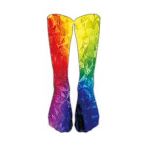 tye dye compression socks long high knee sport socking printing soccer sock jw35 (b)