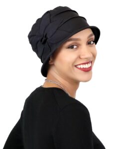 hats scarves & more womens hat chemo headwear cancer hat 50+ upf sun protection summer seattle chic black