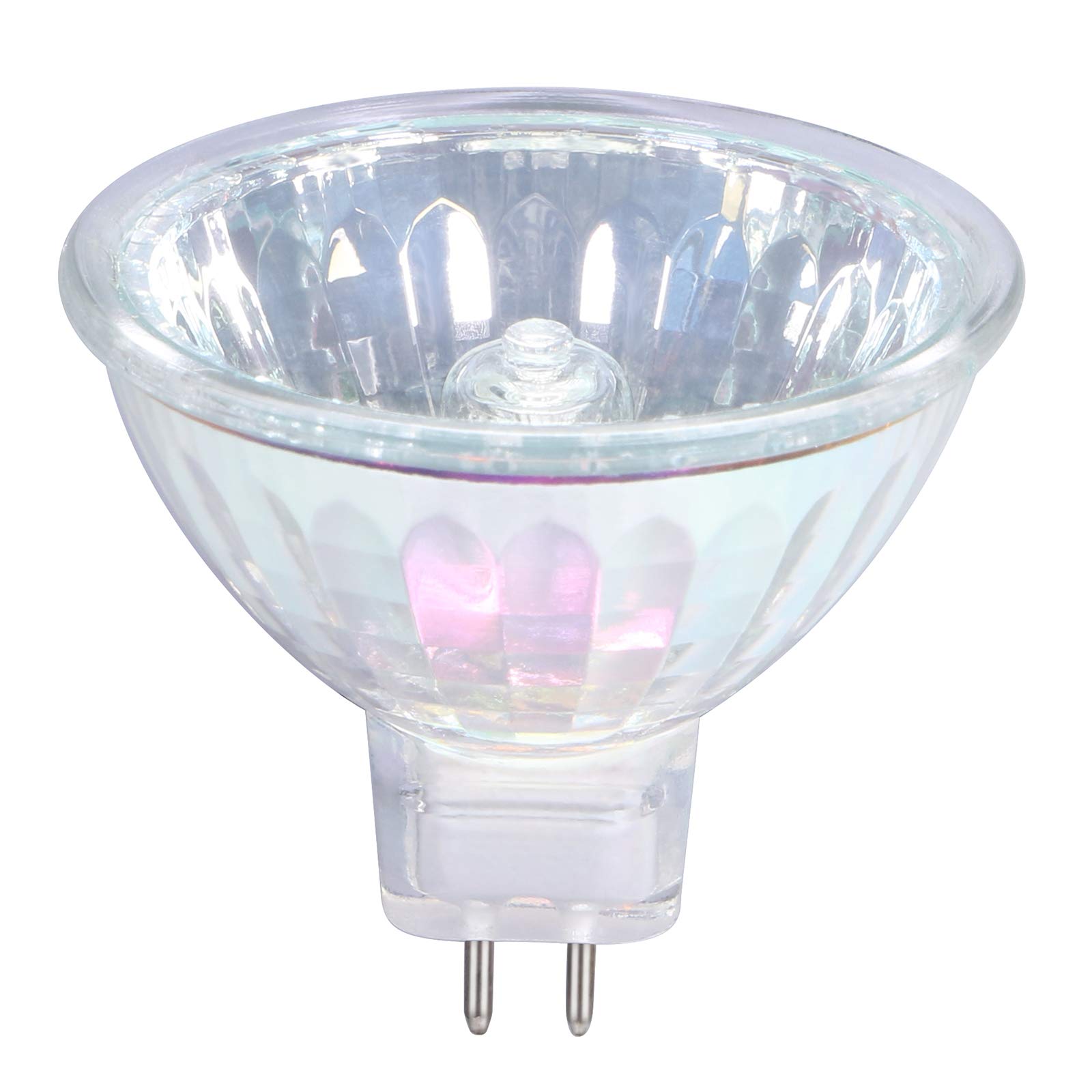 MR16 Halogen Bulbs 20W 12V GU5.3 Spotlight 36° Warm White Dimmable Bin-Pin Base 4000 Hours Lifetime MR16 Bulbs with Clear Glass Cover 6 Pack