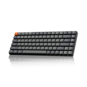 keychron k3 version 2, 84 keys ultra-slim wireless bluetooth/usb wired mechanical keyboard with white led backlit, low-profile gateron mechanical brown switch compatible with mac windows