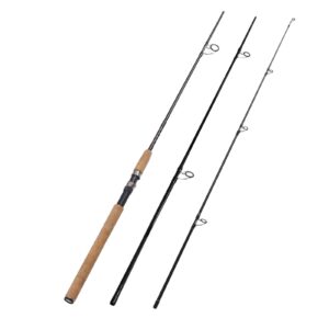 fiblink 3-piece sea bass rod portable surf fishing rod offshore carbon fiber spinning fishing rod lightweight sea bass spinning pole (10' heavy)