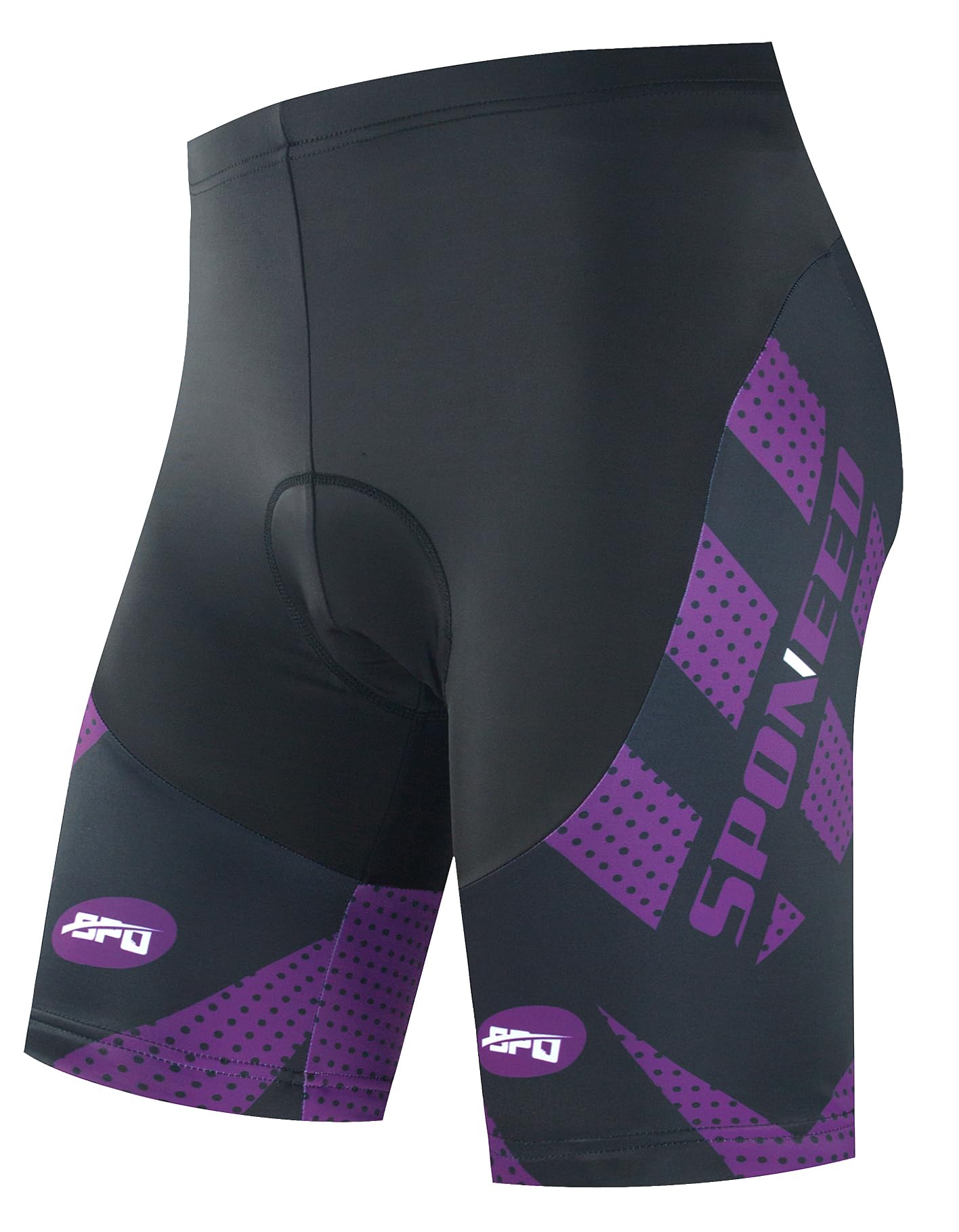 Padded Biking Shorts for Men Cycling Biking Gear Gym Rider Training Pants Compression US XXL Black Purple