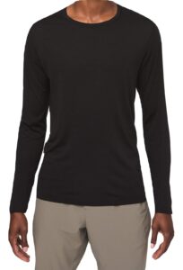 lululemon mens metal vent tech long sleeve shirt(black, m)