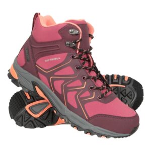 Mountain Warehouse Shadow Waterproof Womens Softshell Boots Berry Womens Shoe Size 7 US