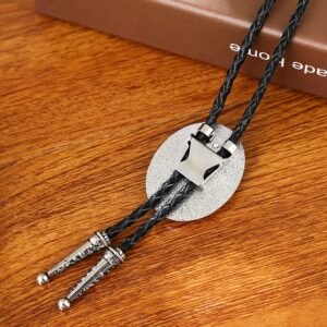 HUABOLA CALYN Handmade Bolo tie- Unique Luminous Stone Native American White 3D Scorpion Animal Bolo tie for Men