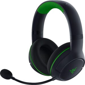 razer kaira wireless gaming headset for xbox series x|s, xbox one: triforce titanium 50mm drivers - cardioid mic - breathable memory foam ear cushions - eq pairing button - windows sonic - black