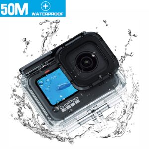 Waterproof Case for Gopro Hero 12 11 10 9 Accessories, SRUIM Underwater Diving 50M/164FT Protective Housing Shell for Go Pro Hero12 Action Camera with Bracket Accessories