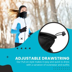 180s Tec Fleece Convertible Multifunctional Neck Warmer, Winter Neck Gaiter, for Men and Women (Black, Tec Fleece)