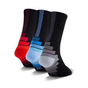 hicomlor athletic-crew-socks for men, cushioned socks with moisture wicking and arch support for running-hiking, work boots