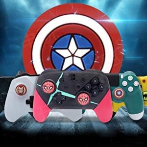 Silicone Analog Controller Grips Cap Thumb Stick Joystick Caps Thumbsticks Cover for PS5 PS4 Slim Pro PS3 Xbox One Xbox 360 Nitntendo Switch Pro Wii u Controller Game Replacement (Spider-Man)