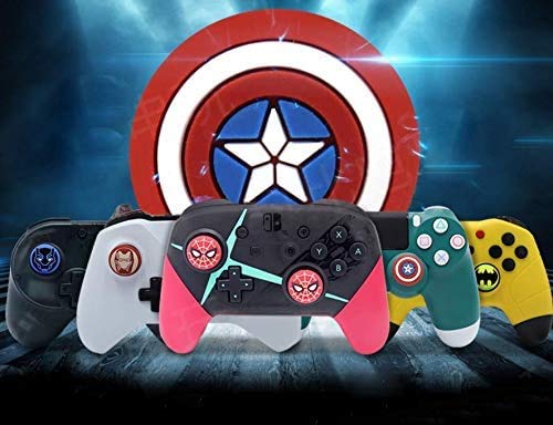 Silicone Analog Controller Grips Cap Thumb Stick Joystick Caps Thumbsticks Cover for PS5 PS4 Slim Pro PS3 Xbox One Xbox 360 Nitntendo Switch Pro Wii u Controller Game Replacement (Spider-Man)