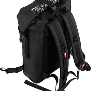 Cressi Waterproof Backpack - Watertight Zipper, Padded Shoulder, and Back Strap- Designed for Fixing to D-Rings on iSUP Boards - Spidy Dry: Designed in Italy,Black