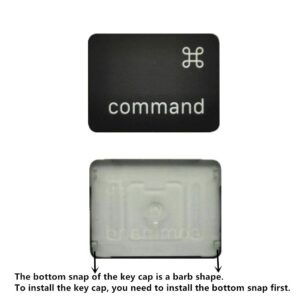 Replacement Individual Left Command Key Cap and Hinges are Applicable for MacBook Pro A1706 A1707 A1708 Keyboard to Replace The Left Command Key Cap and Hinge