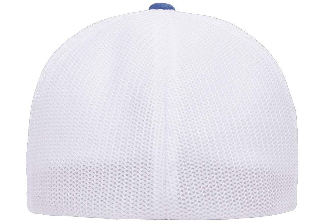 1960-63 Ford Falcon Convertible Outline Design Flexfit Trucker Mesh Fitted Cap Royal/White