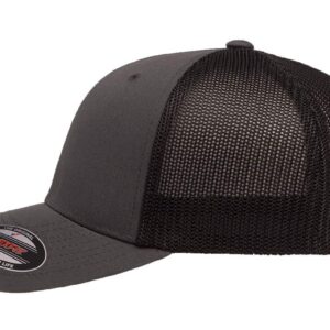 1962 Ford Fairlane Outline Design Flexfit Trucker Mesh Fitted Cap Grey/Black