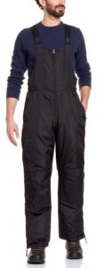 bass creek outfitters men's snow bib - insulated overall ski pants, size x-large, black