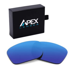 Polarized Replacement Lenses for Tom Ford TF522 Palmer Sunglasses - By APEX Lenses (Deep Blue)