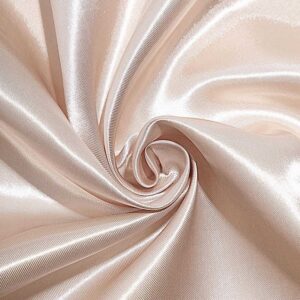 Beige 108" Satin Round Tablecloth