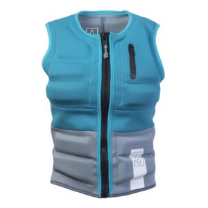 womens neoprene wakesurf comp vest - designed exclusively for wake surfing, but great for all other watersports activities! (aqua, xl)