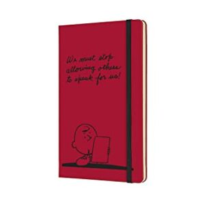 Moleskine Limited Edition Peanuts 12 Month 2022 Weekly Planner, Hard Cover, Large (5" x 8.25"), Scarlet Red