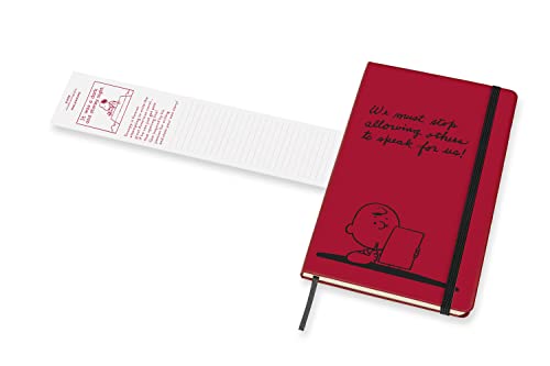 Moleskine Limited Edition Peanuts 12 Month 2022 Weekly Planner, Hard Cover, Large (5" x 8.25"), Scarlet Red