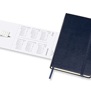 Moleskine Classic 12 Month 2022 Weekly Horizontal Planner, Hard Cover, Pocket (3.5" x 5.5"), Sapphire Blue