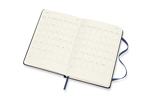 Moleskine Classic 12 Month 2022 Weekly Horizontal Planner, Hard Cover, Pocket (3.5" x 5.5"), Sapphire Blue