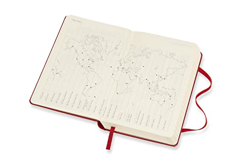 Moleskine Classic 12 Month 2022 Daily Planner, Hard Cover, Pocket (3.5" x 5.5"), Scarlet Red