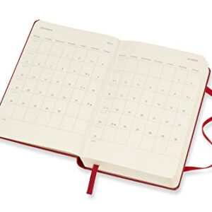 Moleskine Classic 12 Month 2022 Daily Planner, Hard Cover, Pocket (3.5" x 5.5"), Scarlet Red