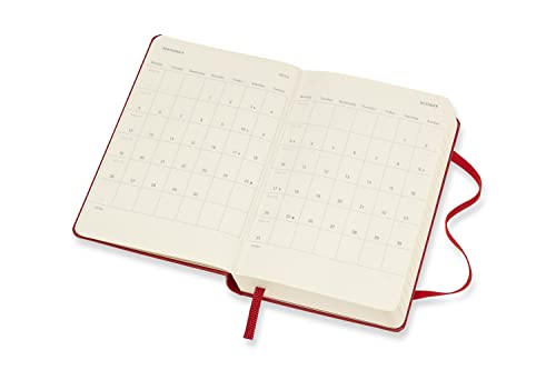 Moleskine Classic 12 Month 2022 Daily Planner, Hard Cover, Pocket (3.5" x 5.5"), Scarlet Red