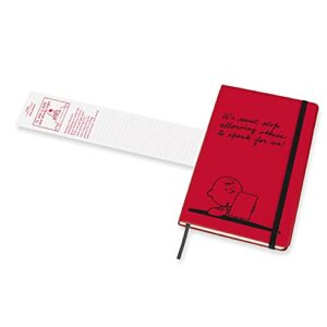 Moleskine Limited Edition Peanuts 12 Month 2022 Weekly Planner, Hard Cover, Large (5" x 8.25"), Scarlet Red