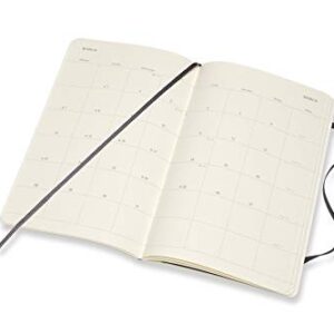 Moleskine Classic 18 Month 2021-2022 Monthly Planner, Soft Cover, Large (5 x 8.25), Black